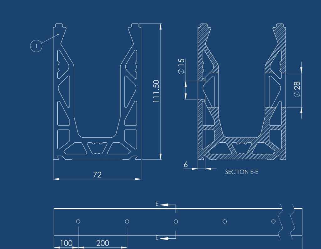 Balustrade System Posi-Glaze Side Fix, 2m – Balustrade Superstore