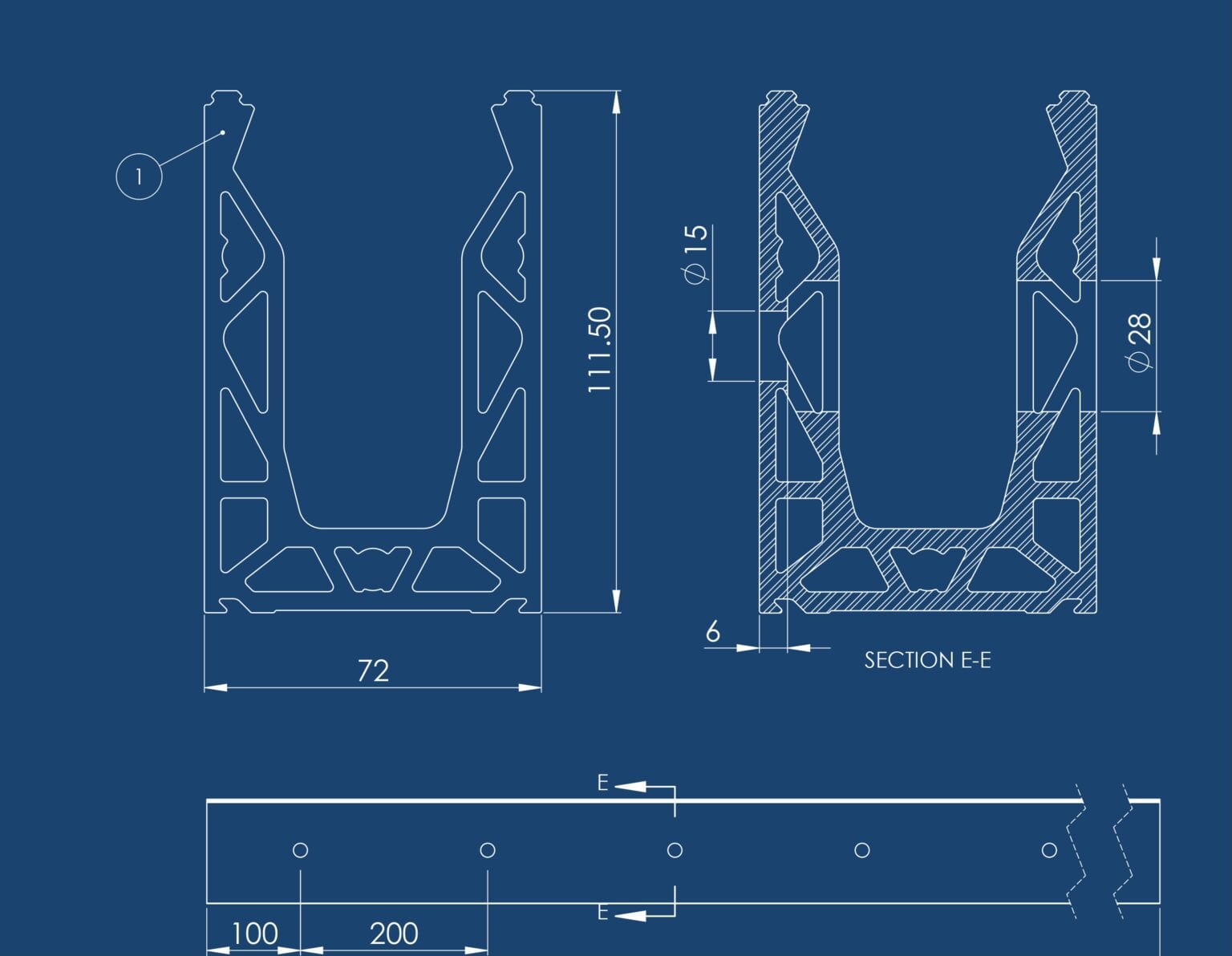 Posi Glaze Balustrade System Side Fix, 3m – Balustrade Superstore